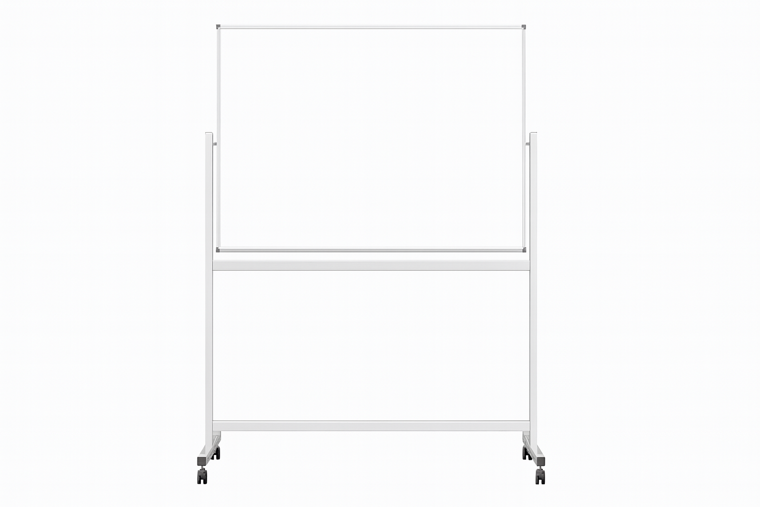 Tableau blanc mobile double face sur roulettes – Surface effaçable et ...