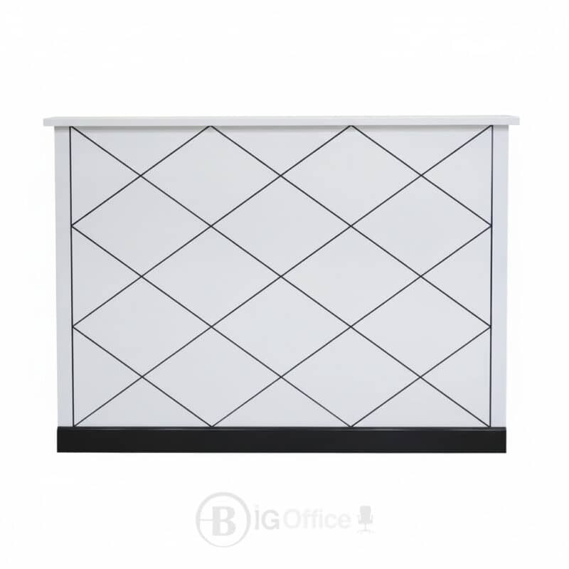 Comptoir de Réception A811: L’Accueil Design & Modulable (Blanc/Noir ...