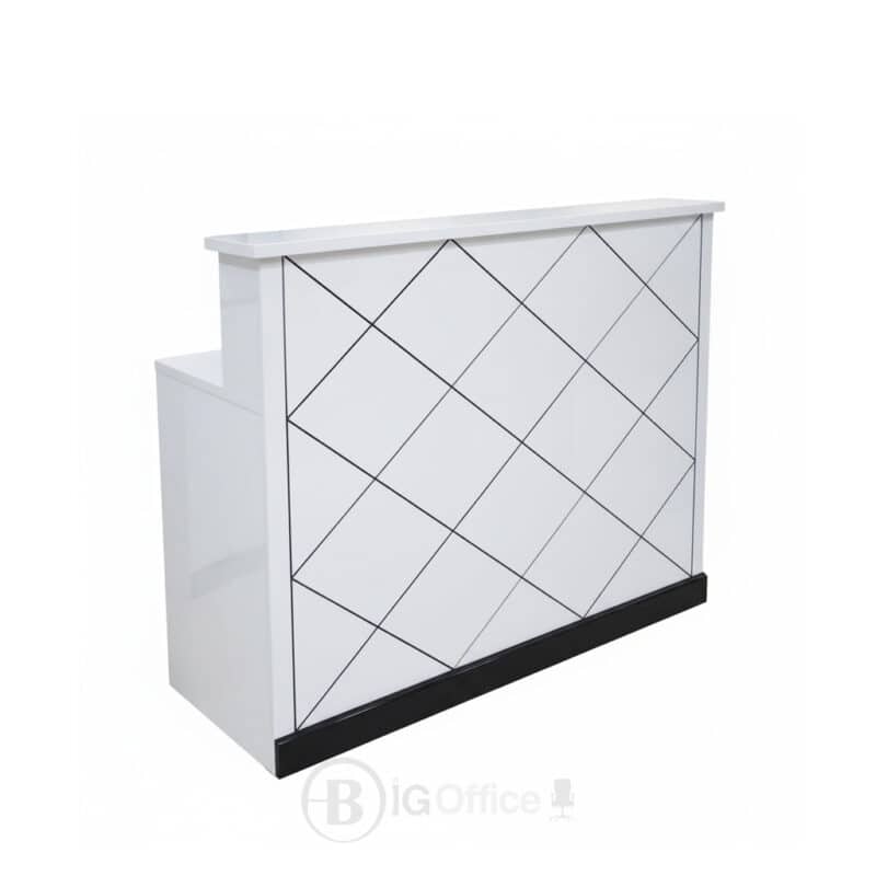 Comptoir de Réception A811: L’Accueil Design & Modulable (Blanc/Noir ...