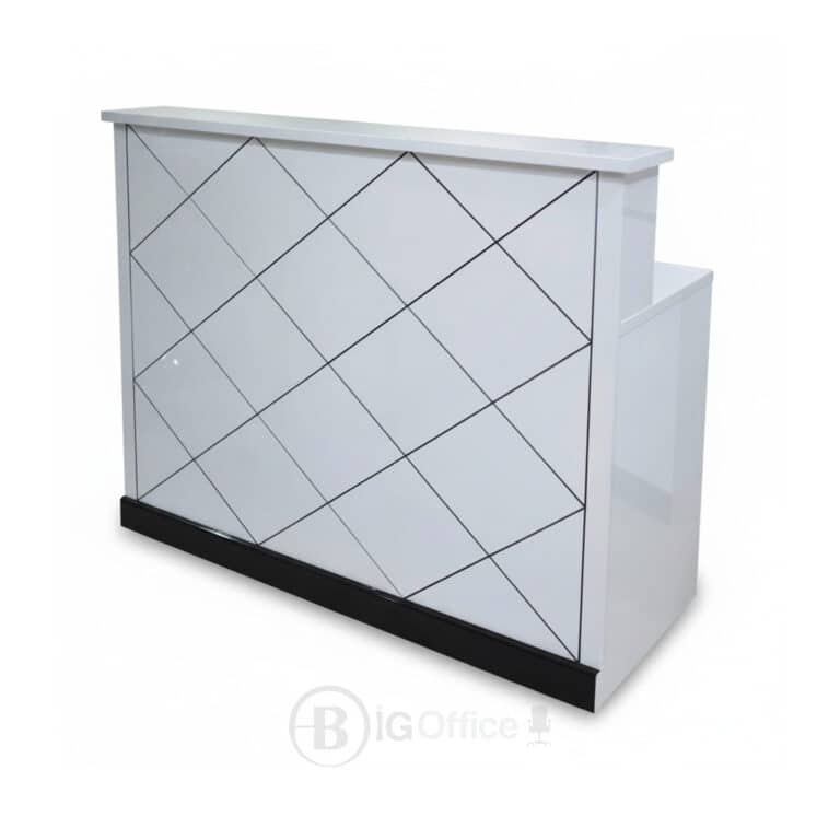 Comptoir de Réception A811: L’Accueil Design & Modulable (Blanc/Noir ...