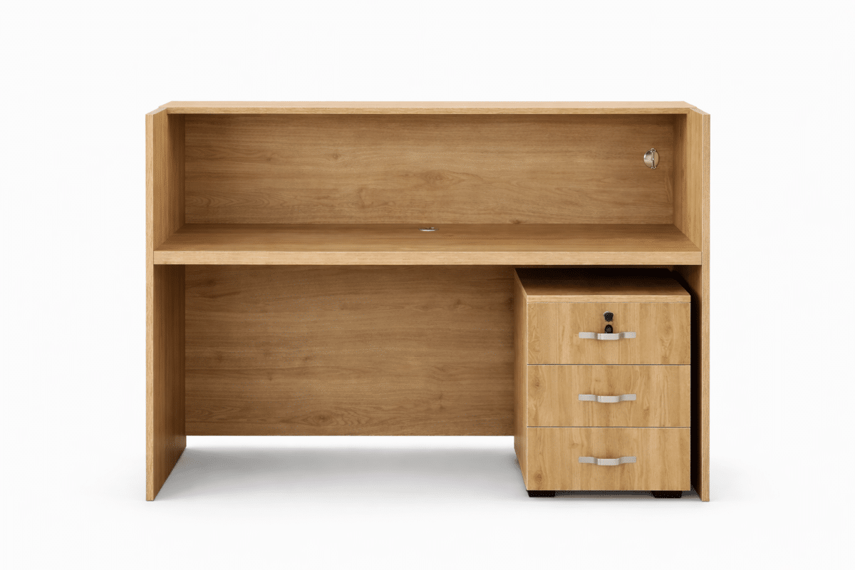 Comptoir de réception en bois MDF 140 cm – Design moderne - Big Office ...