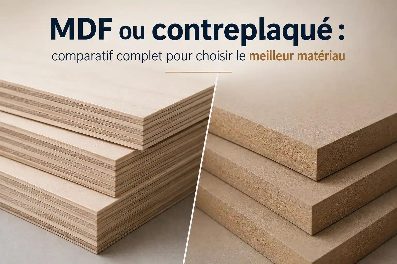 MDF ou contreplaqué : comparatif complet pour choisir le meilleur ...